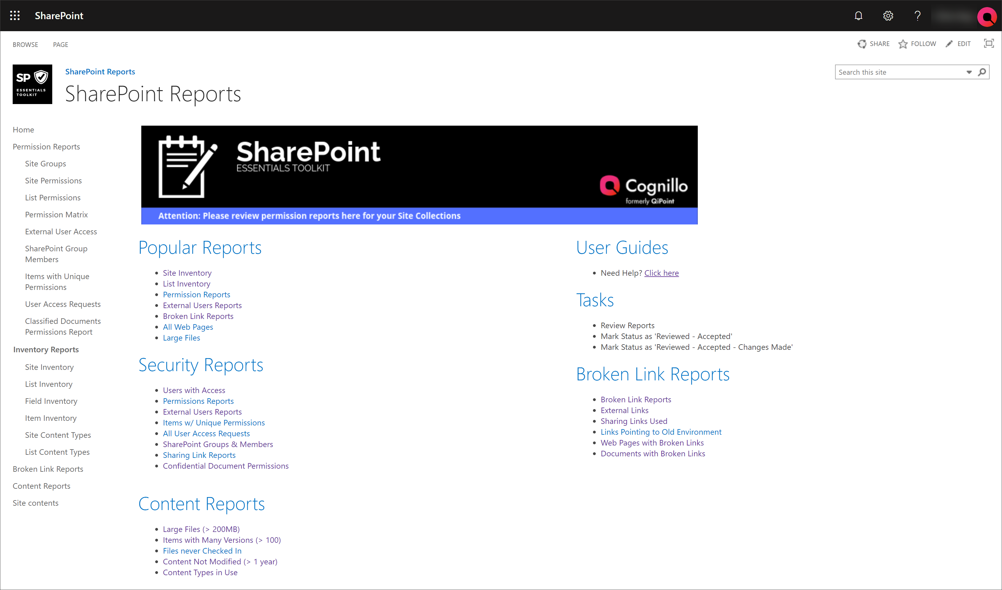 SharePoint Essentials Toolkit | Cognillo